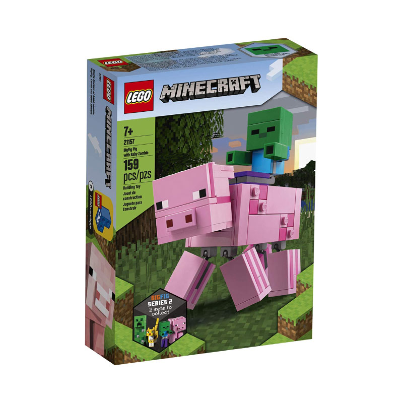 Lego Minecraft 21157 BigFig Pig with Baby Zombie V29