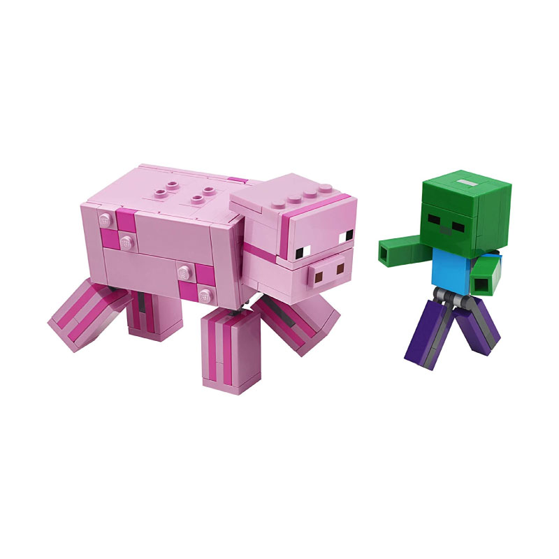 Lego Minecraft 21157 BigFig Pig with Baby Zombie V29