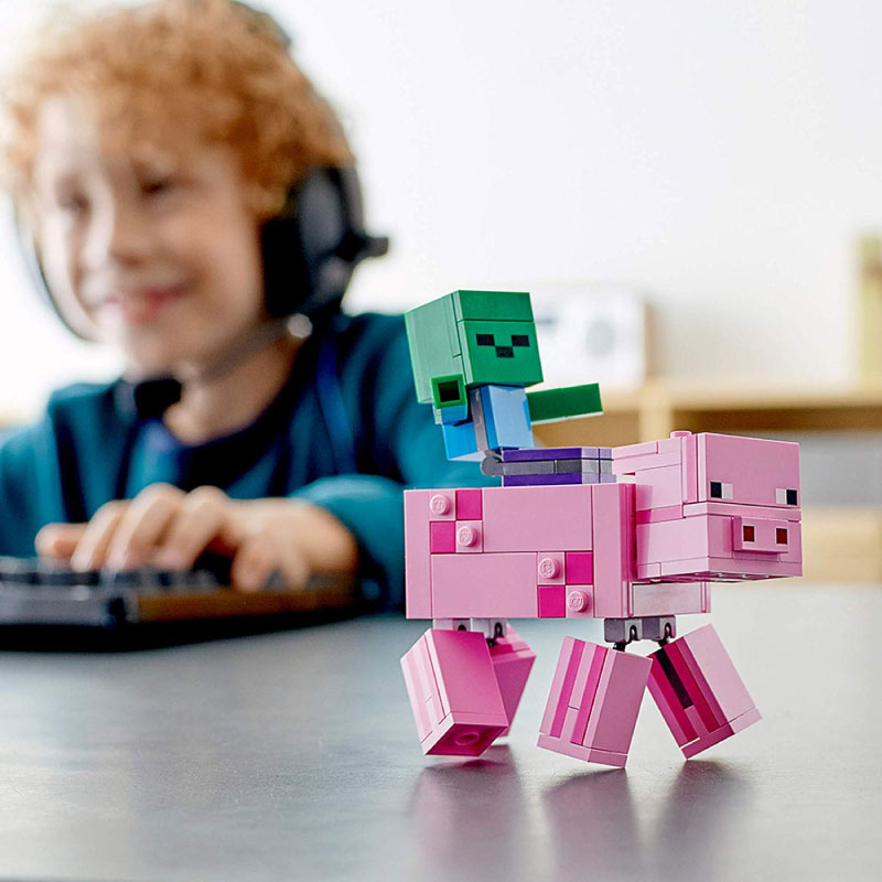 Lego Minecraft 21157 BigFig Pig with Baby Zombie V29
