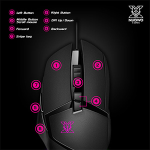 เมาส์ Nubwo Medusa X54 Gaming Mouse