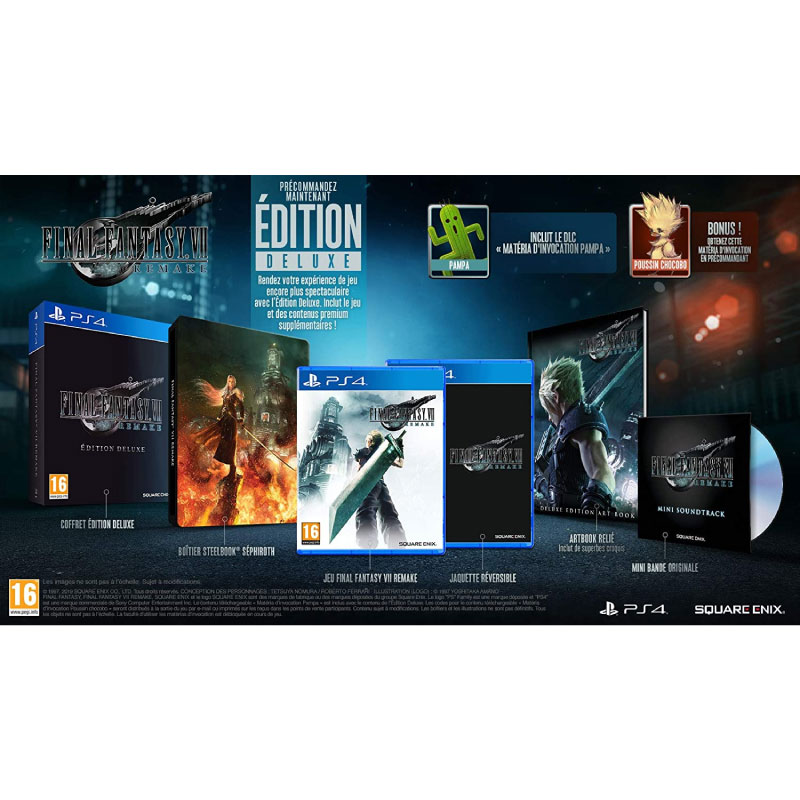 PS4 FINAL FANTASY VII REMAKE [DELUXE EDITION] (EURO) Game Console