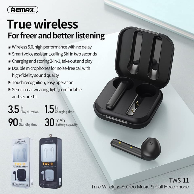 หูฟังไร้สาย Remax TWS-11 True Wireless