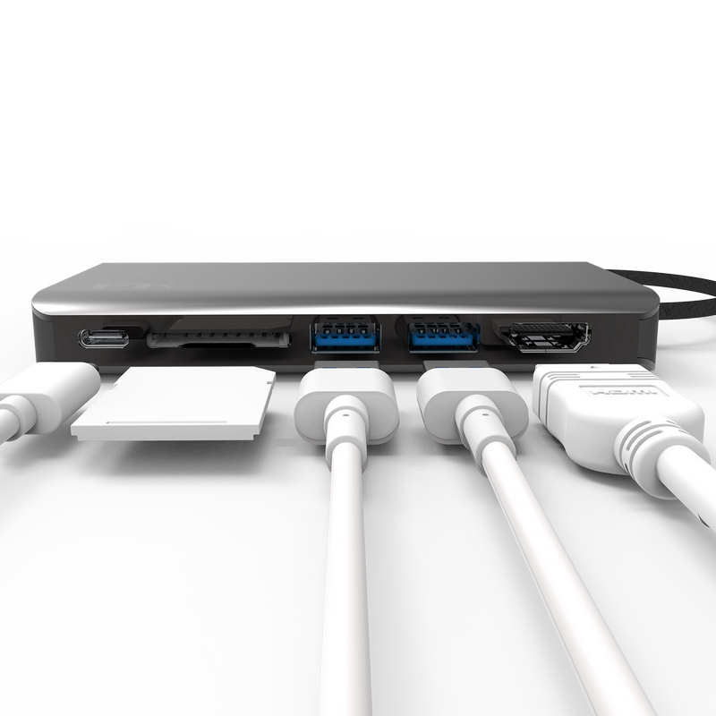 อะแดปเตอร์ Feeltek Portable 8 in 1 USB-C Hub