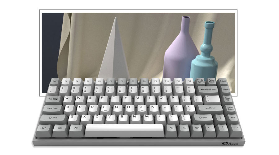 คีย์บอร์ด Akko 3084 Silent White Backlit Wireless Keyboard Akko Switch