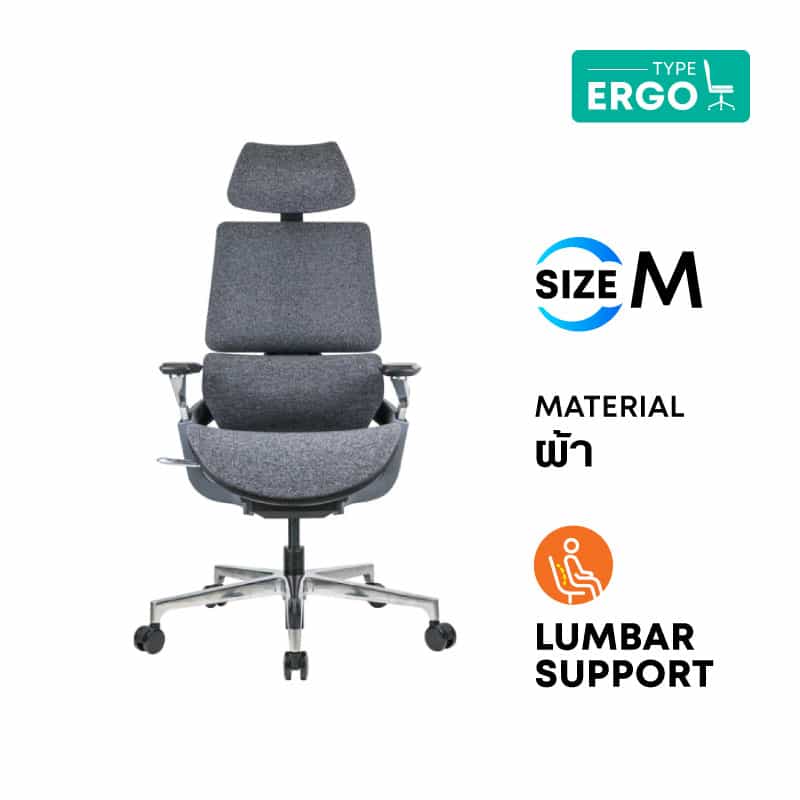 เก้าอี้สุขภาพ Ergotrend Malmo ตัวใหญ่ ฟังก์ชันครบ ในราคาเบาๆ