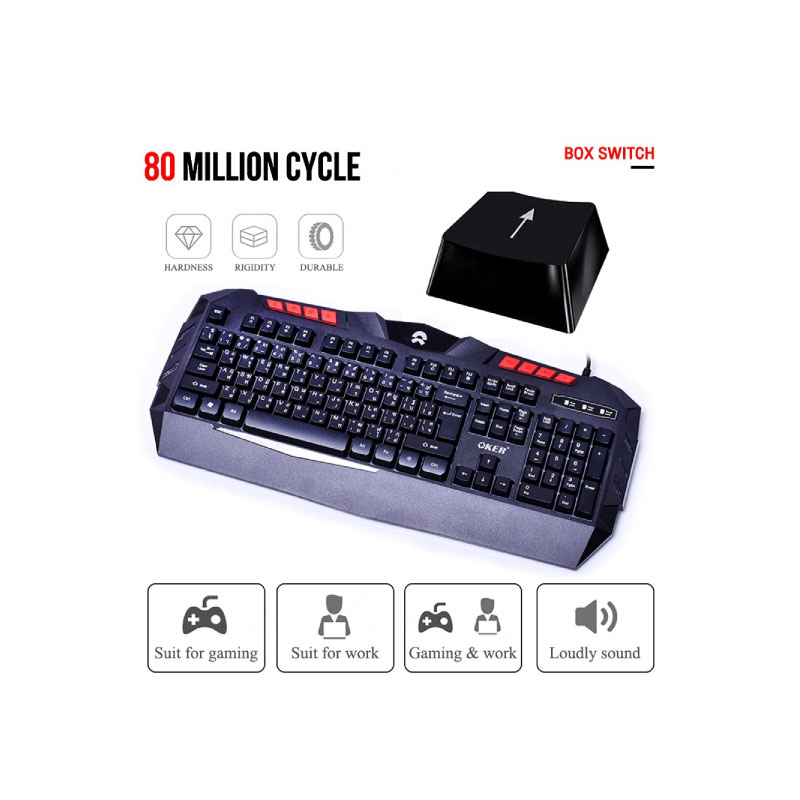 คีย์บอร์ด OKER KM-986 RGB Gaming Keyboard