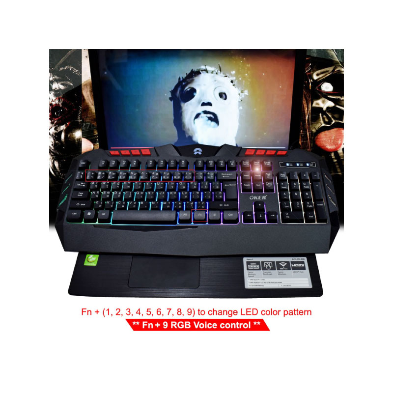 คีย์บอร์ด OKER KM-986 RGB Gaming Keyboard