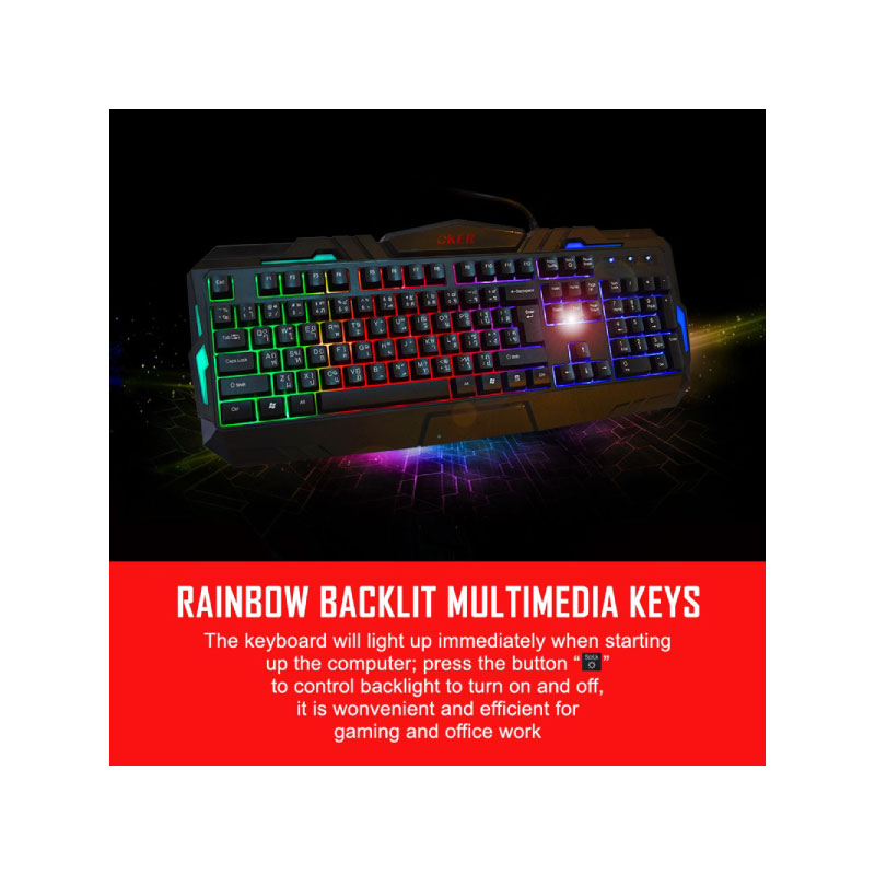 คีย์บอร์ด OKER S-917 Gaming Keyboard