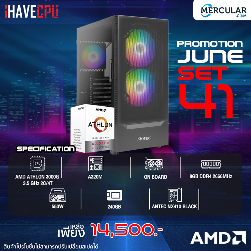 iHAVECPU Athlon 3000G ONBOARD Set 41 Computer Set