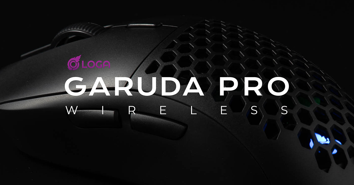 เมาส์เล่นเกม Loga Garuda Pro เมาส์ไร้สาย เปลี่ยนกรอบได้