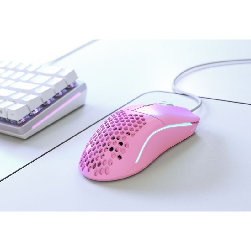 เมาส์ Glorious Model O Pink Edition Gaming Mouse