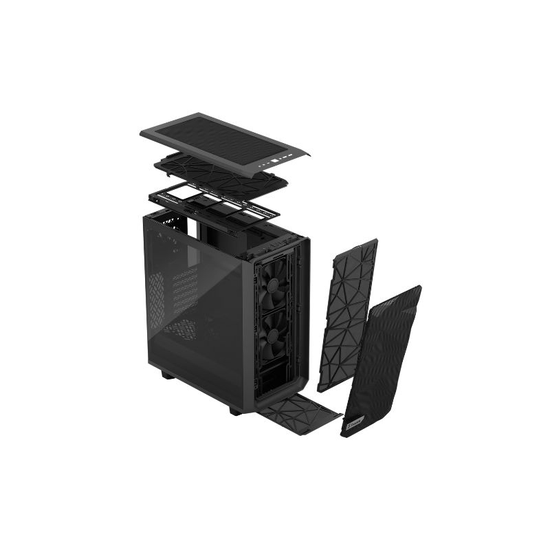 เคส Fractal Design Meshify 2 Compact Gray Light Tempered Glass Computer ...