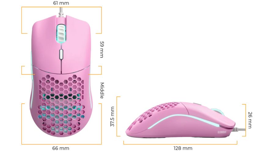 เมาส์ Glorious Model O Pink Edition Gaming Mouse