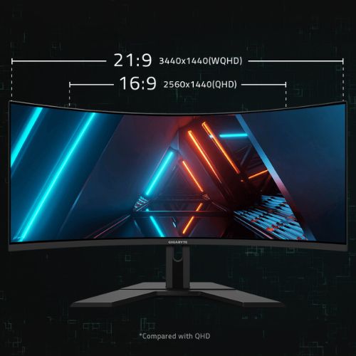 จอคอม Gigabyte G34WQC A 34" VA Curved Monitor 144Hz
