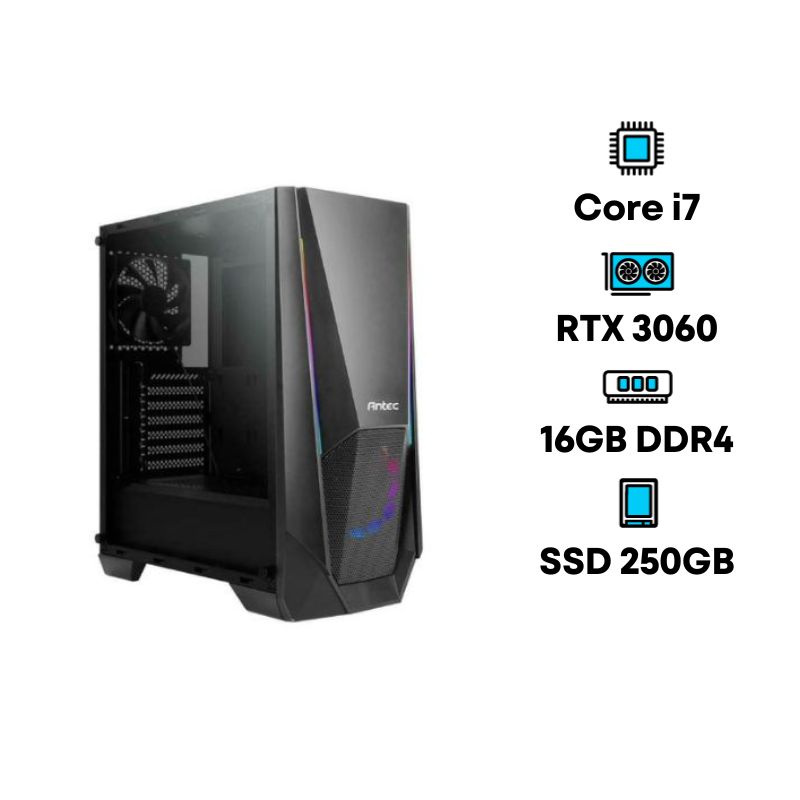 Mercular Intel Core i7-11700 RTX 3060 Gaming Set 1 Computer Set