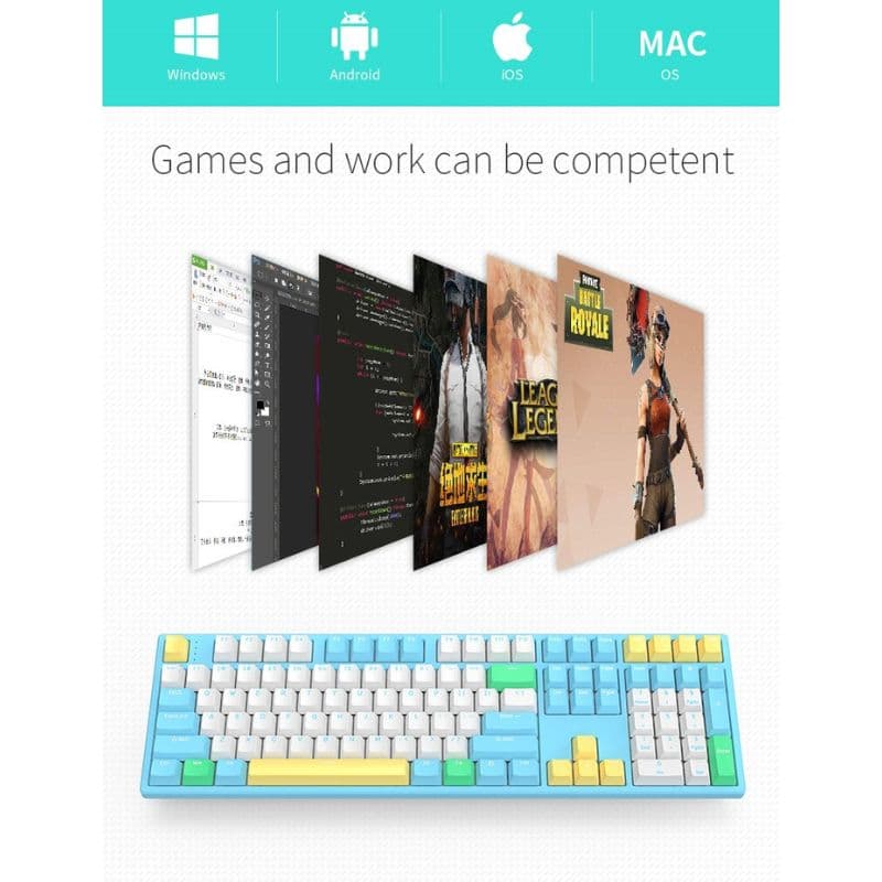 คีย์บอร์ด Hello Ganss HS108T Wireless Mechanical Keyboard (EN/TH)