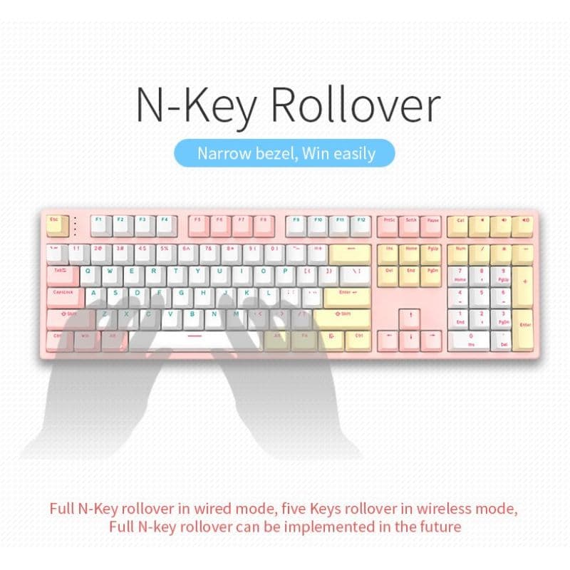 คีย์บอร์ด Hello Ganss HS108T Wireless Mechanical Keyboard (EN/TH)