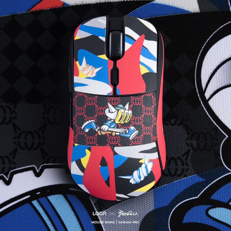 เมาส์กริป Loga Premium mouse skins : Benzilla Edition Mouse Grip