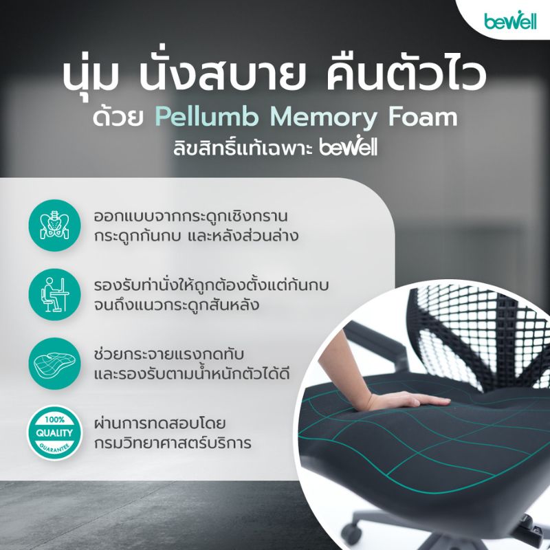เก้าอี้สุขภาพ Bewell Embrace Plus Ergonomic Chair