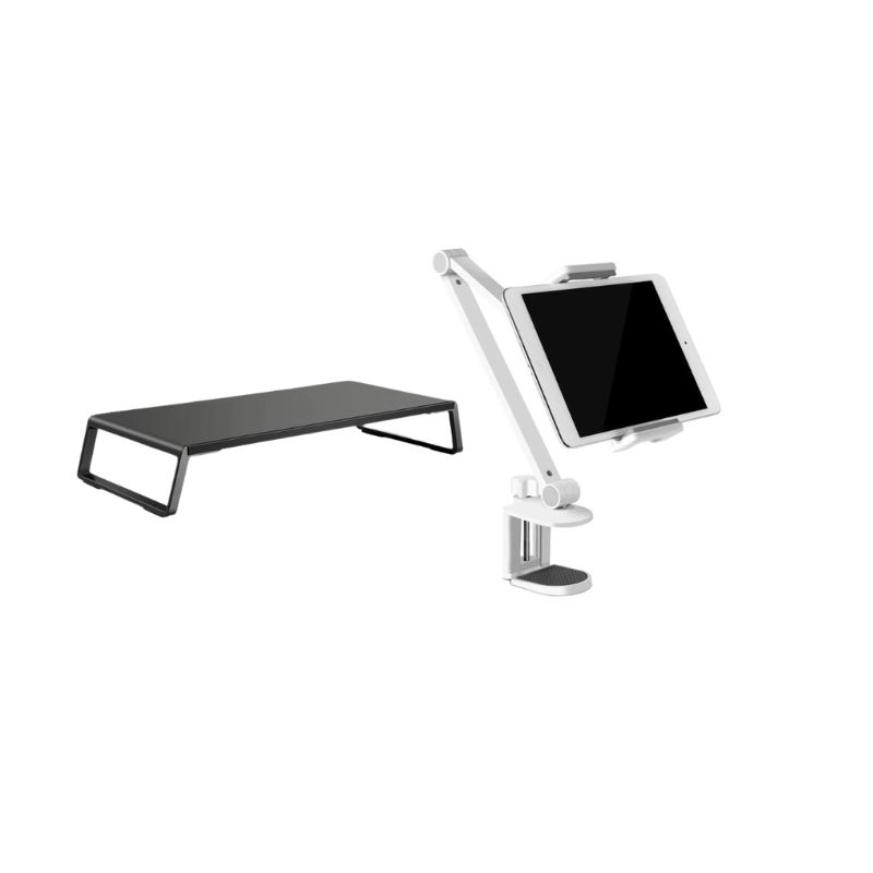 ชุด ModernEgo Monitor Stand Riser for Laptop iMac + iPad Swivel Long ...