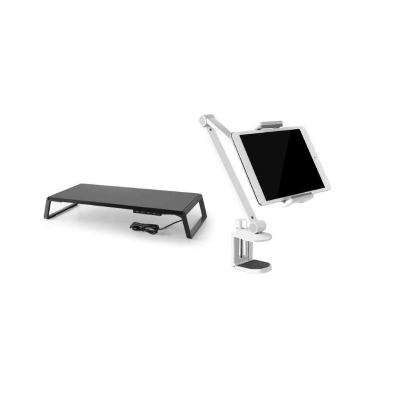 ชุด ModernEgo Monitor Stand Riser for Laptop iMac with USB Hub + iPad ...
