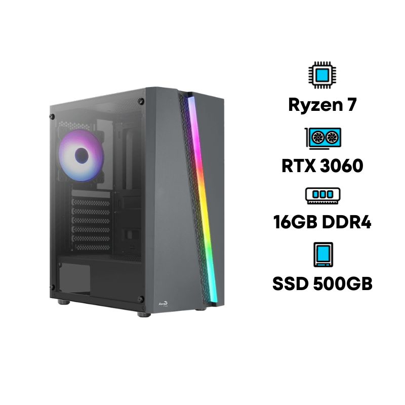 iHAVECPU x Mercular AMD Ryzen 7 5700X RTX 3060 Play Set 8 Computer Set
