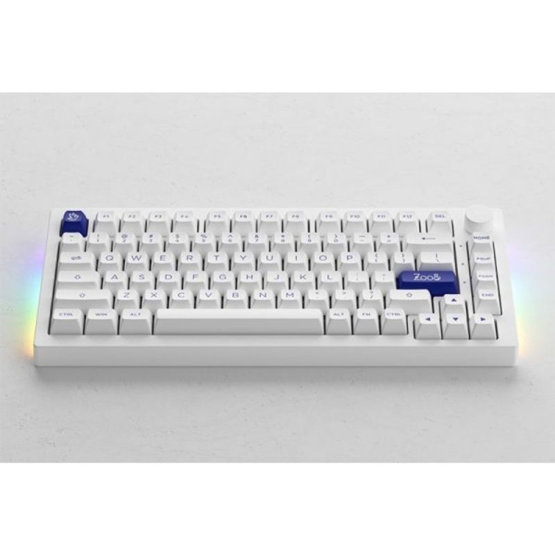 คีย์บอร์ด Akko 5075B Plus Blue on White Wireless Mechanical Keyboard (EN)
