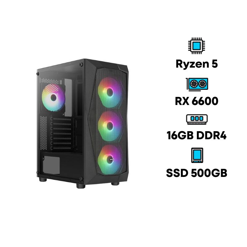 iHAVECPU x Mercular AMD Ryzen 5 5600 RX 6600 Play Set 14 Computer Set