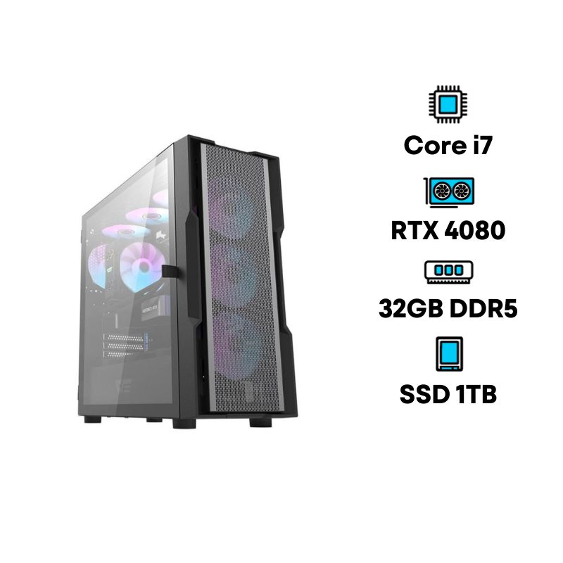iHAVECPU x Mercular Intel Core i7-13700F RTX 4080 So Pro Set 16 Computer Set