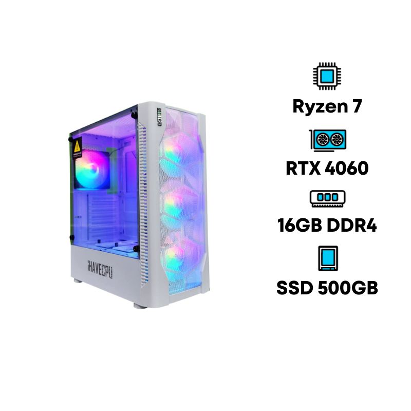 iHAVECPU x Mercular AMD Ryzen 7 5700X RTX 4060 Pro Set 31 Computer Set