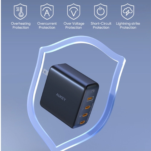 หัวชาร์จ Aukey PA-B7S Omnia II Mix S 100W Charger