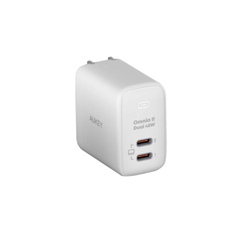 หัวชาร์จ Aukey PA-B4T Omnia II Duo 45W Charger