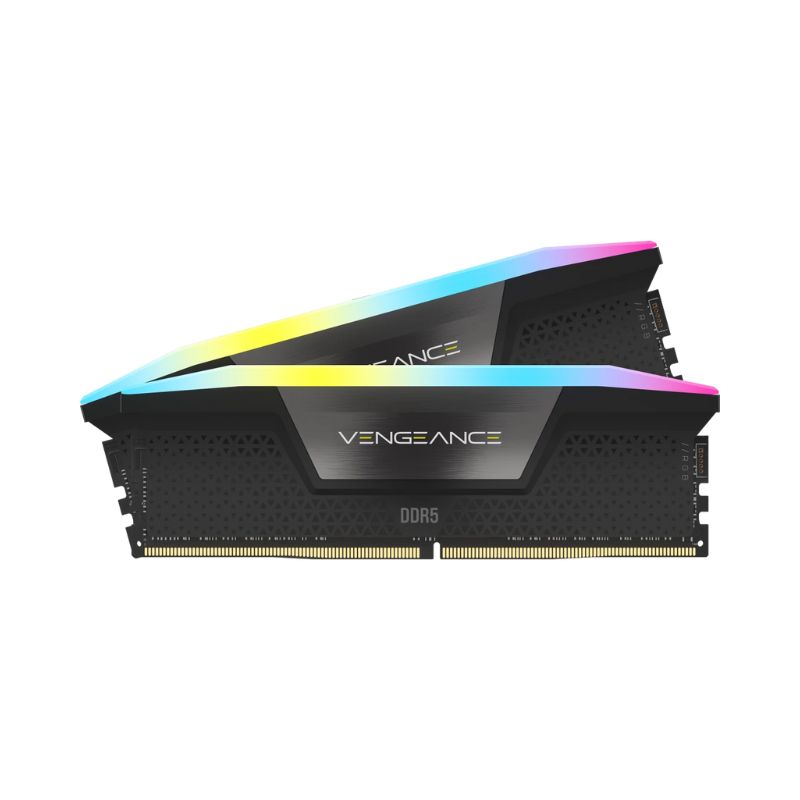 แรม Corsair VENGEANCE RGB Black DDR5 32GB (16GBx2) 6200MHz CL36 Ram