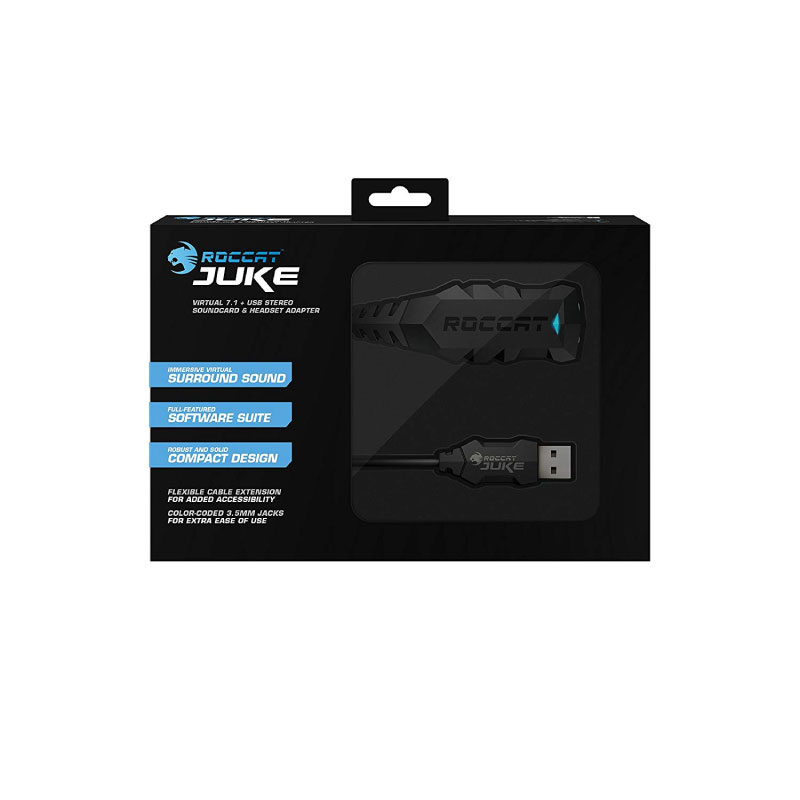 Roccat Juke Virtual 7.1 USB Stereo Soundcard & Headset Adapter